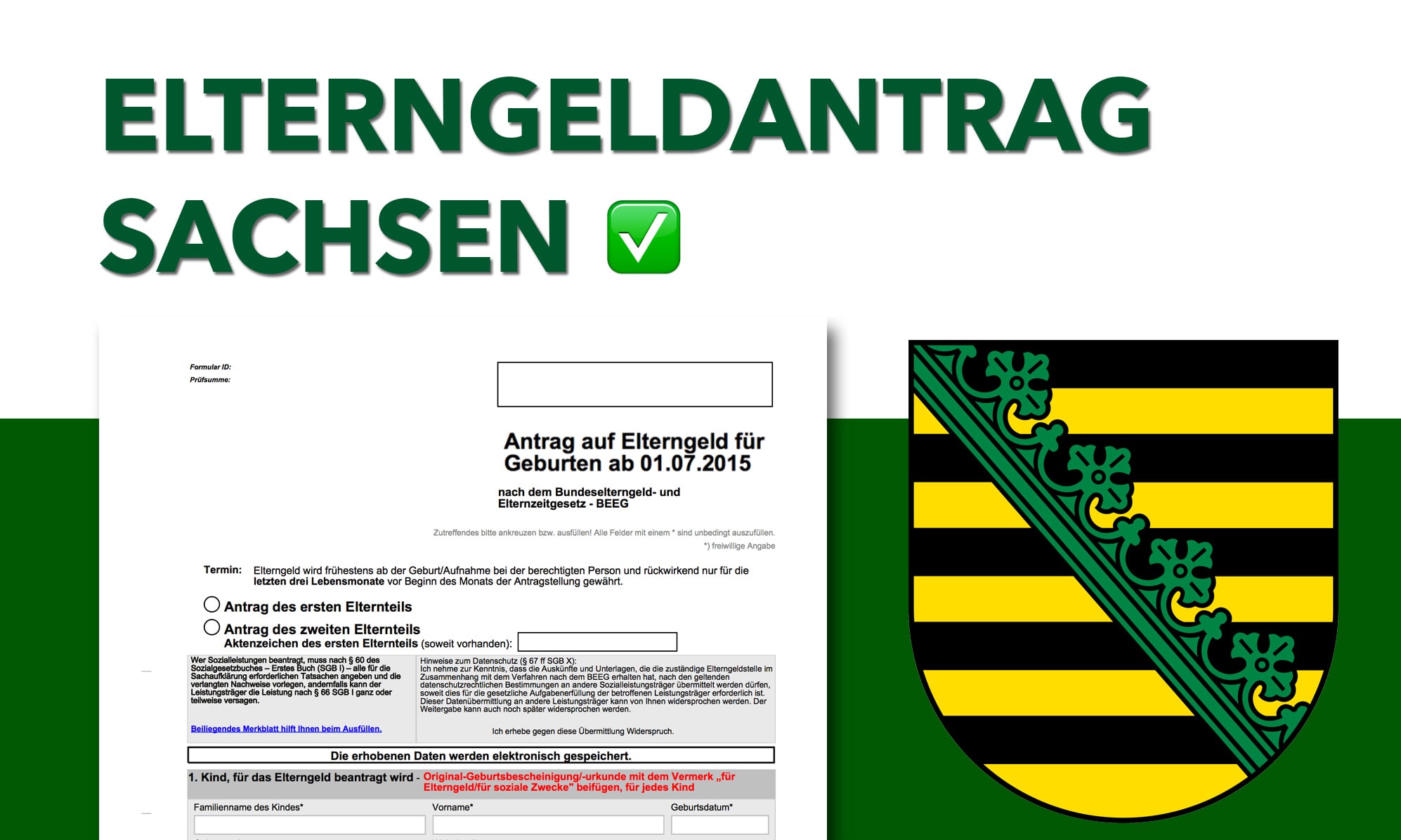 Elterngeldantrag Sachsen 2019 – mit diesen Tipps klappt er garantiert!