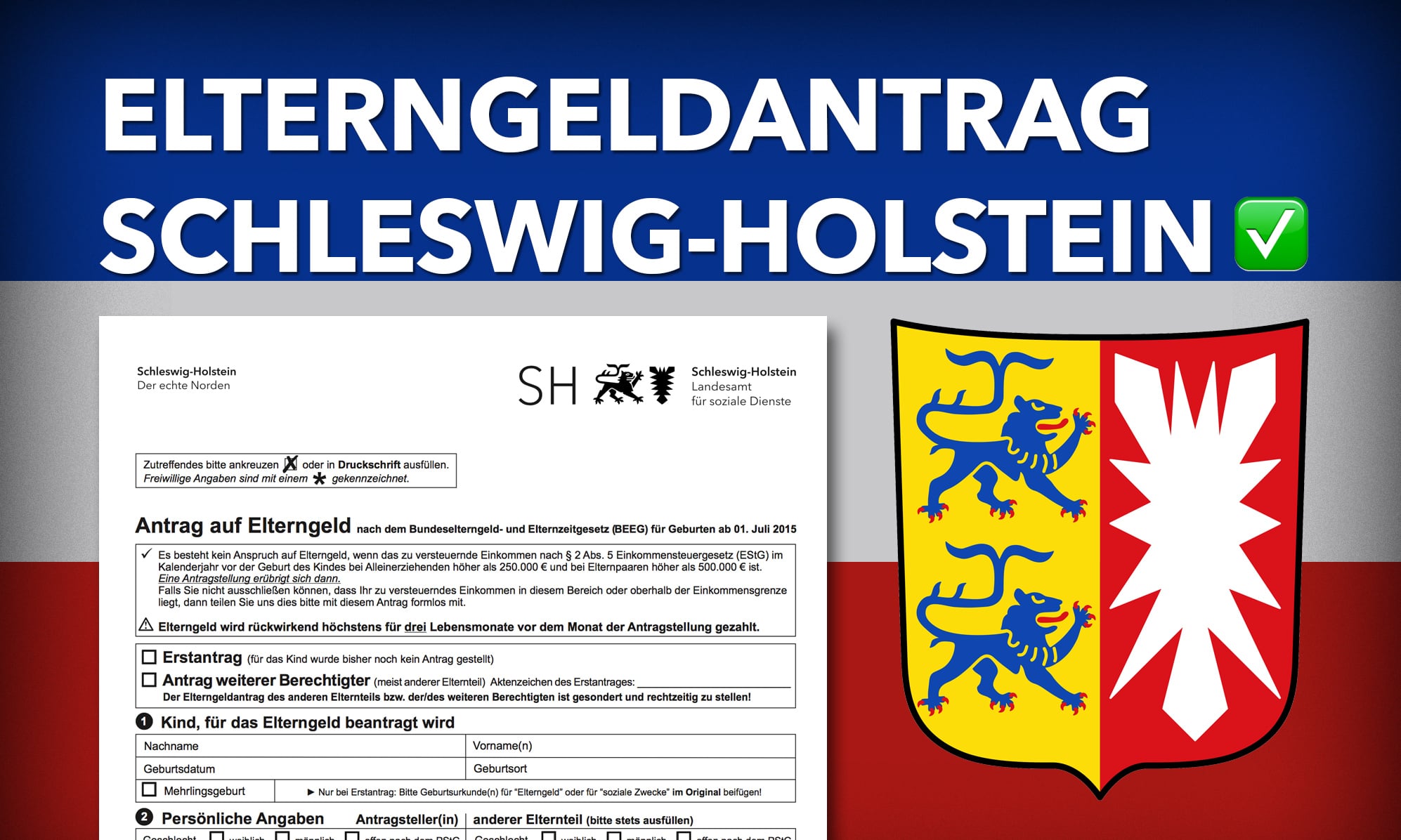 Elterngeldantrag Schleswig-Holstein – Anträge, wichtige Infos & Tipps